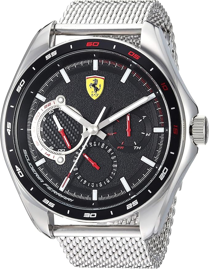 Ferrari Men's SPEEDRACER Quartz Watch with Stainless Steel Strap ...