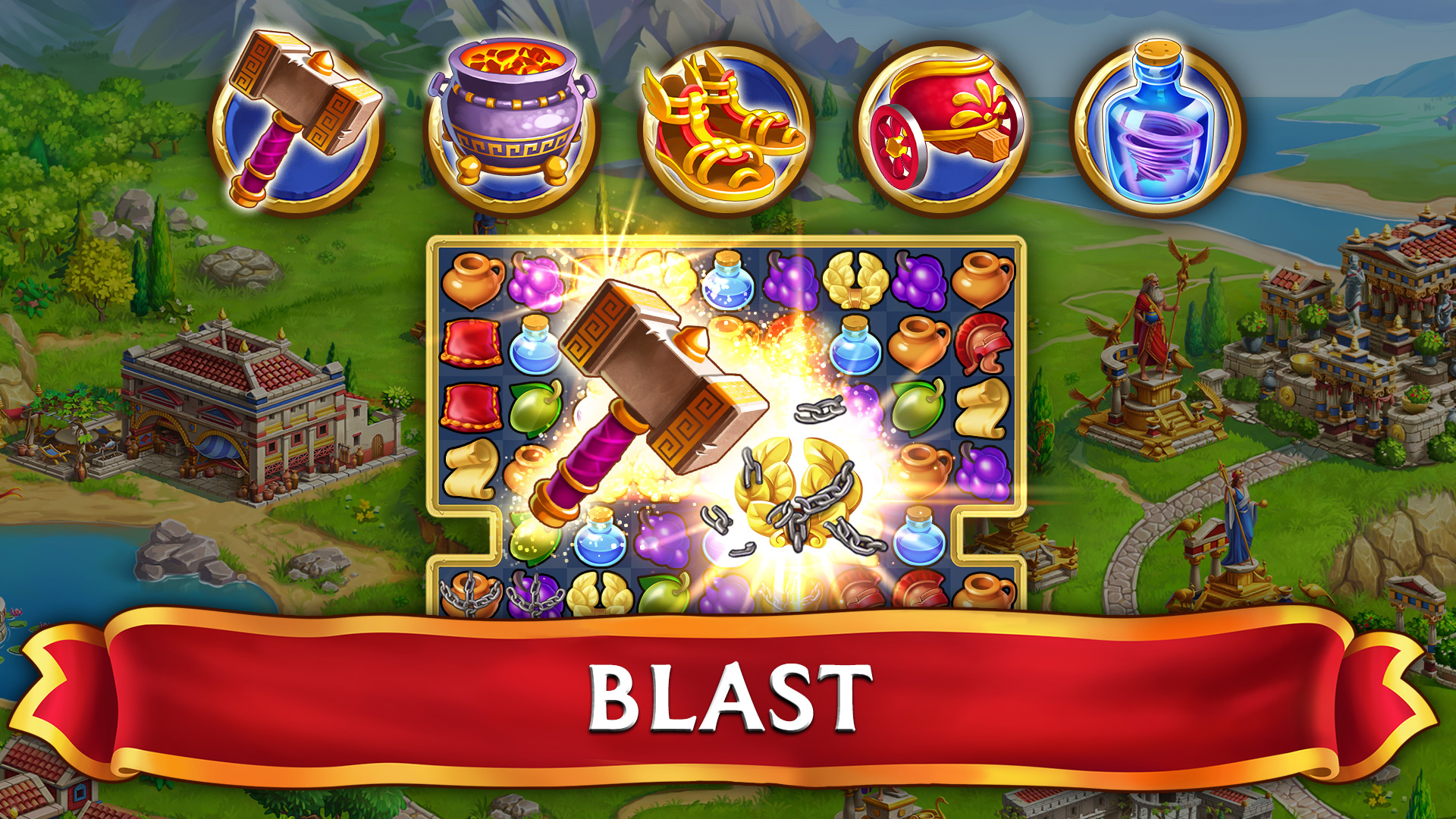 Jewels of Rome: Match 3 Puzzle and City Building Game:Amazon.co.uk ...
