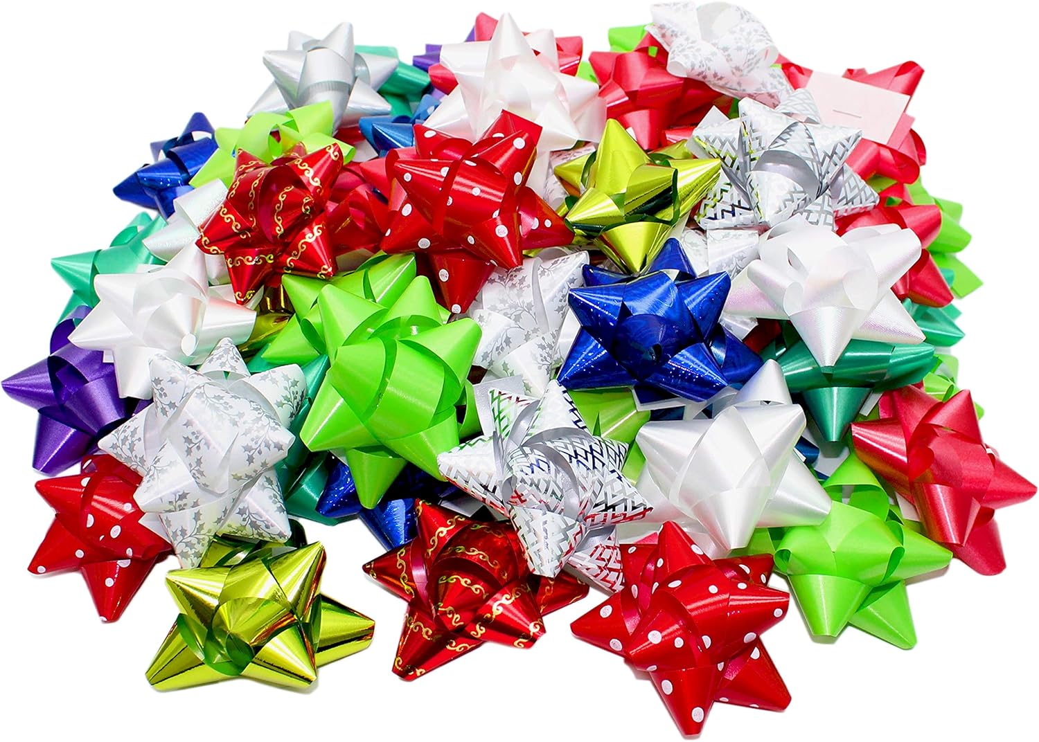 Amazon.com: Pack of 61 Self Adhesive Gift Bows in Assorted Colors, Peel ...