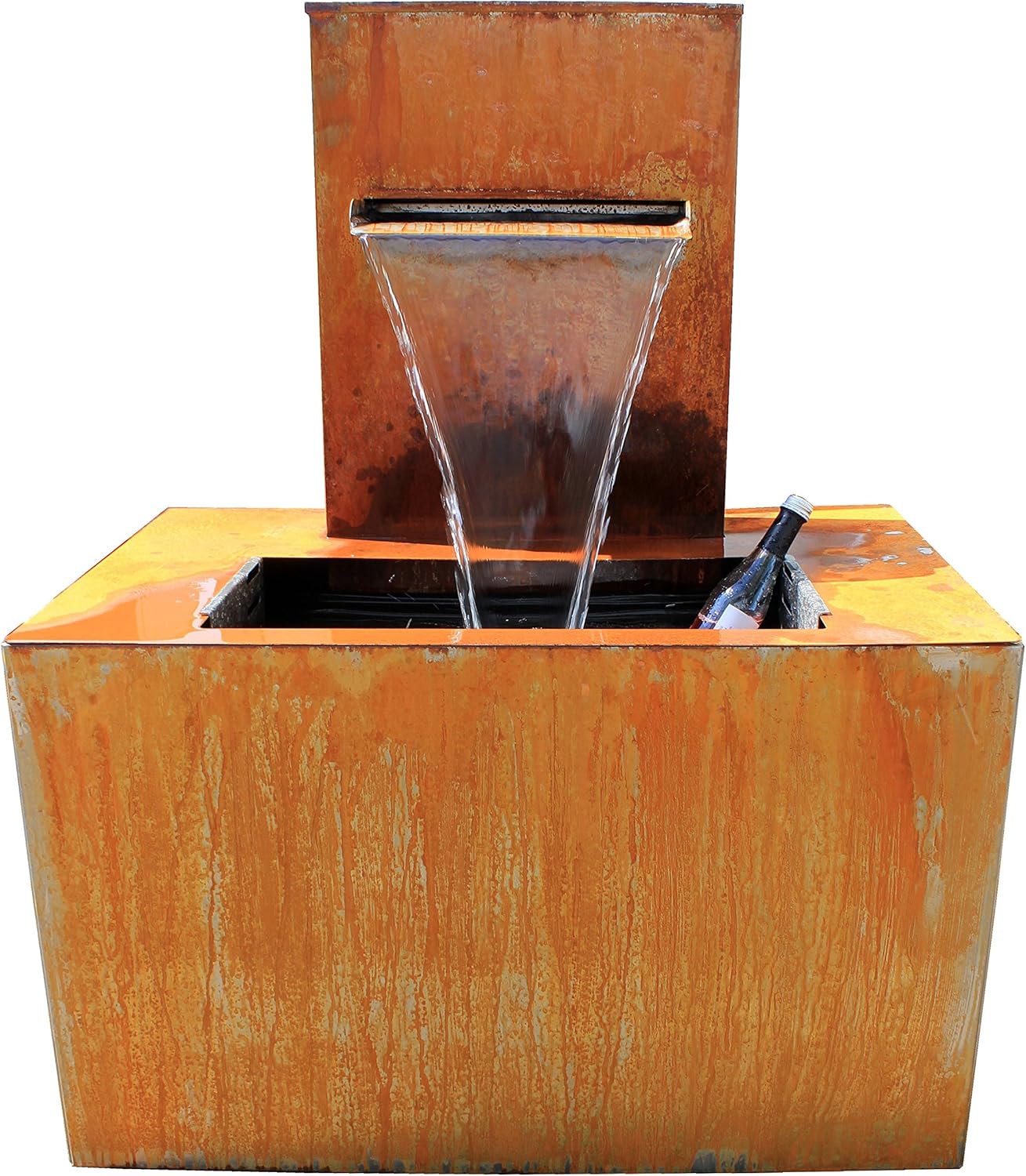 Fontaine Kit complet Aqua Box Palatino en acier Corten avec pompe et ...