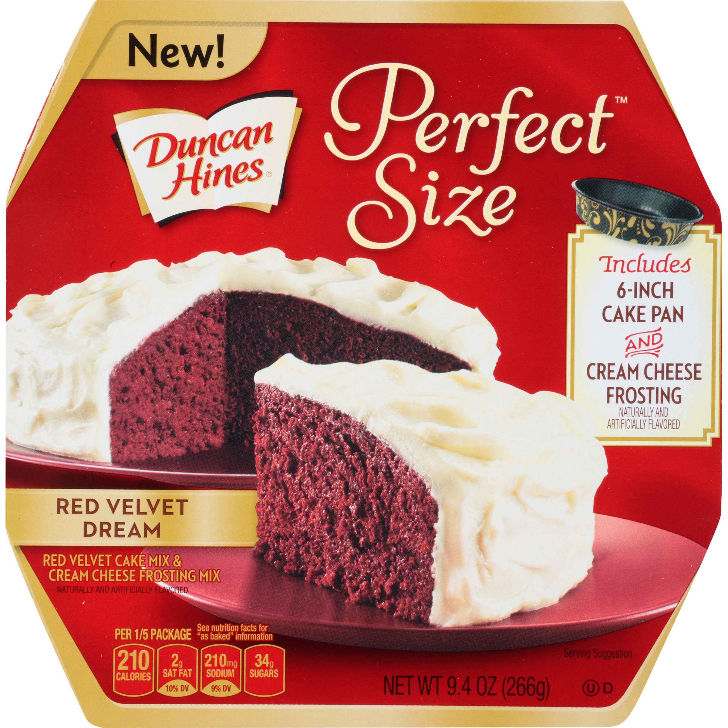 Amazon.com : Duncan Hines Perfect Size Cake Mix, Golden Fudge, 9.4 ...