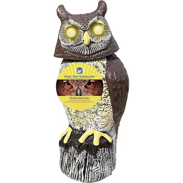 Owl Decoy Realistic Predator Keeps Birds Away Bird-X, 60% OFF