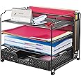 Amazon.com: Simple Trending 4-Trays Mesh Office Supplies Desk Organizer ...