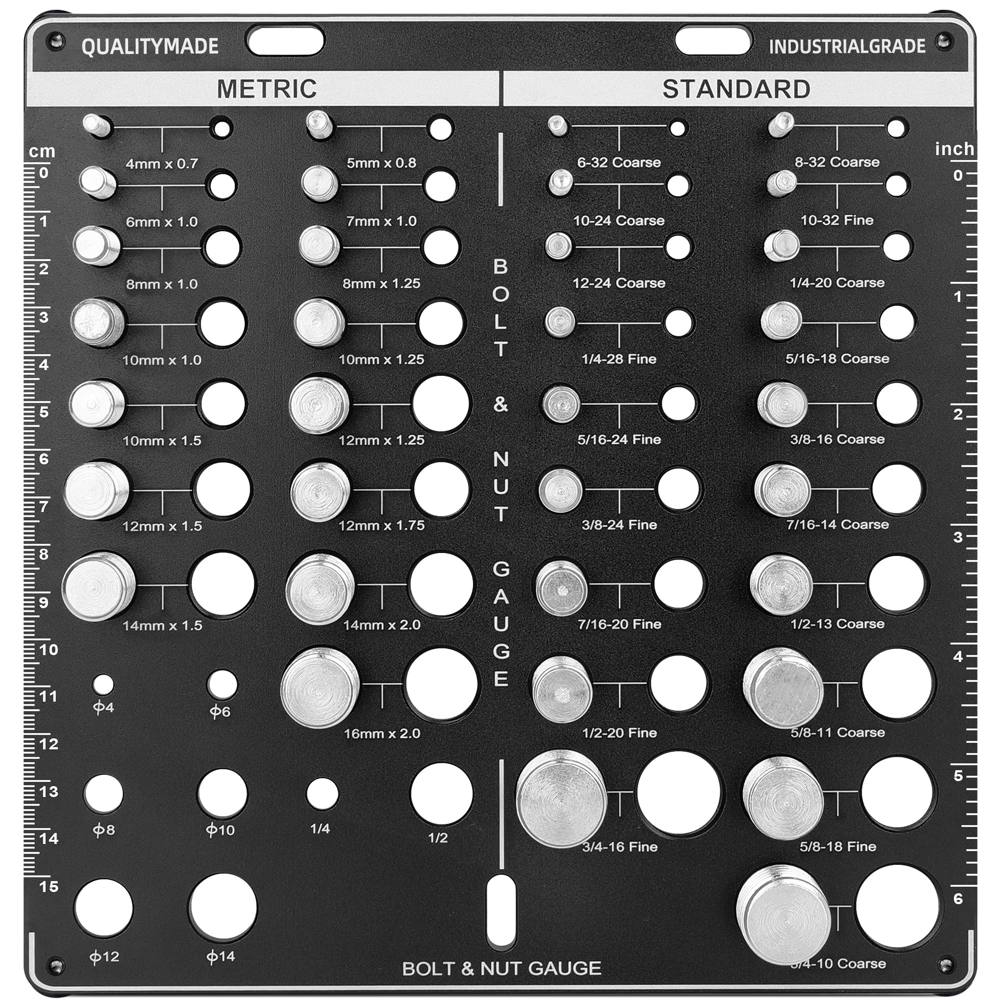 Thread Checker, 42 Bolt Size and Thread Gauge, Bolt Thread Identifier ...