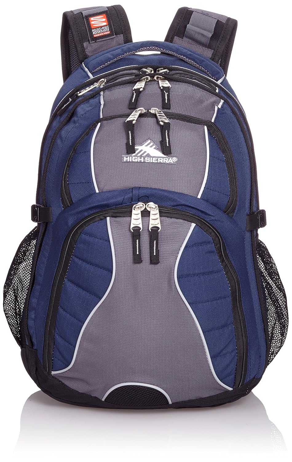 High Sierra School Backpack Swerve, 27.5 Liters, Navy/Charcoal/Black ...
