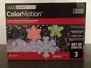 Amazon.com: Gemmy Set of 3 ColorMotion LED LightShow Snowflake Pathway ...