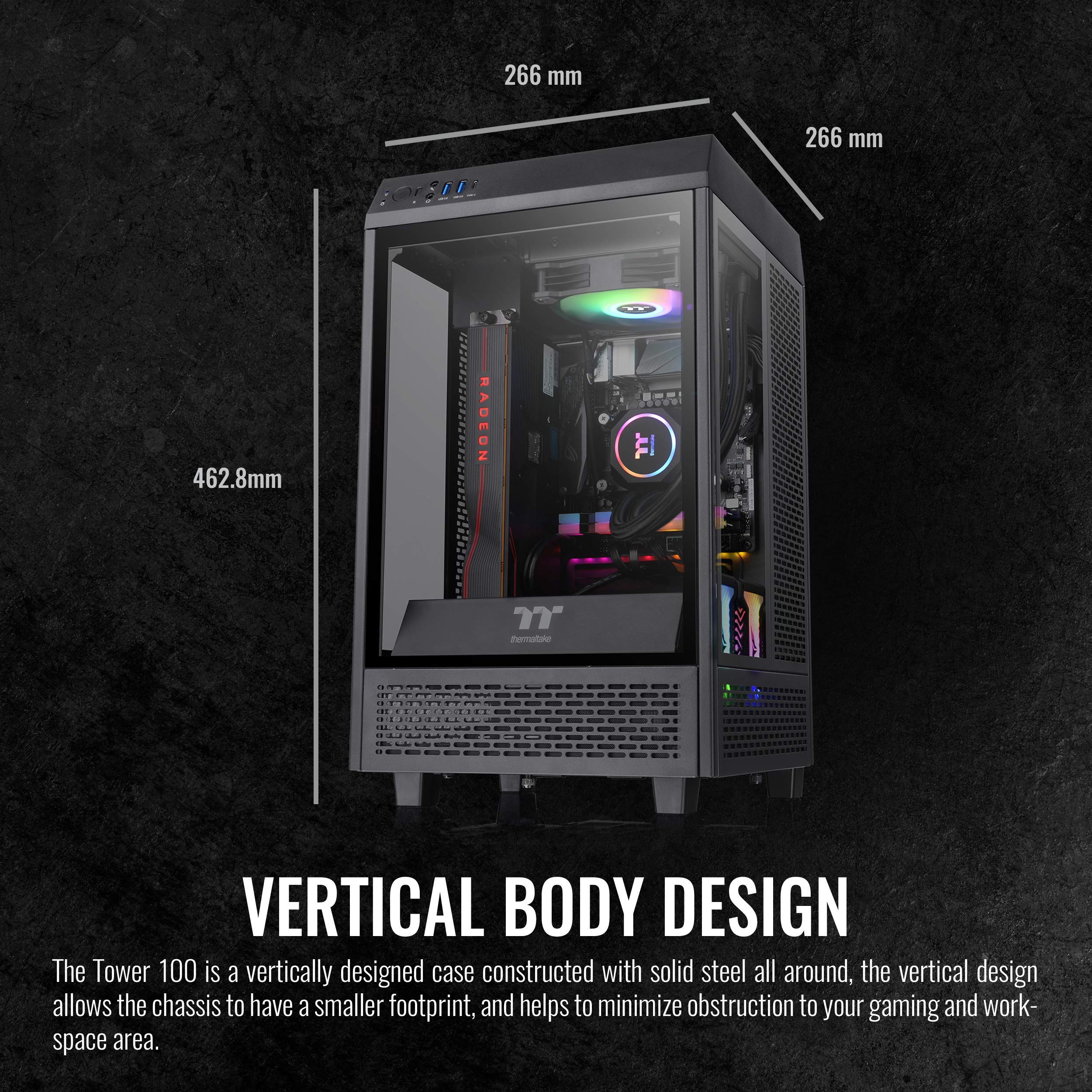 Mua Thermaltake Tower 100 Black Edition Tempered Glass Type-C (USB 3.1 ...