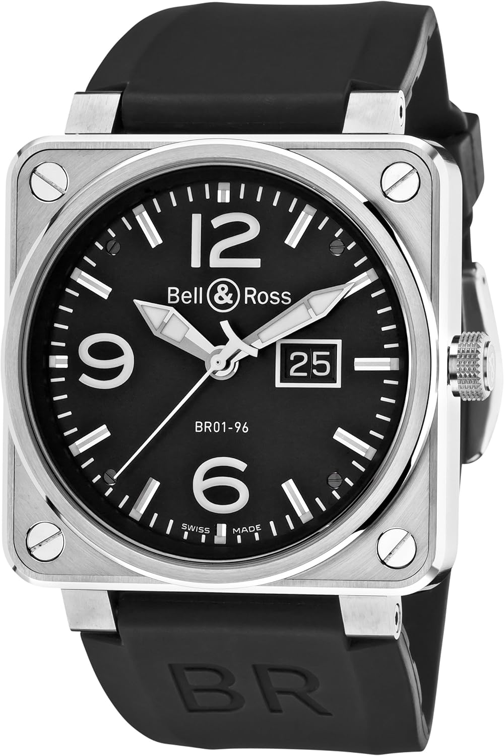 Amazon.com: Bell & Ross Men's BR01-96-GRAND DATE Aviation Black Dial ...