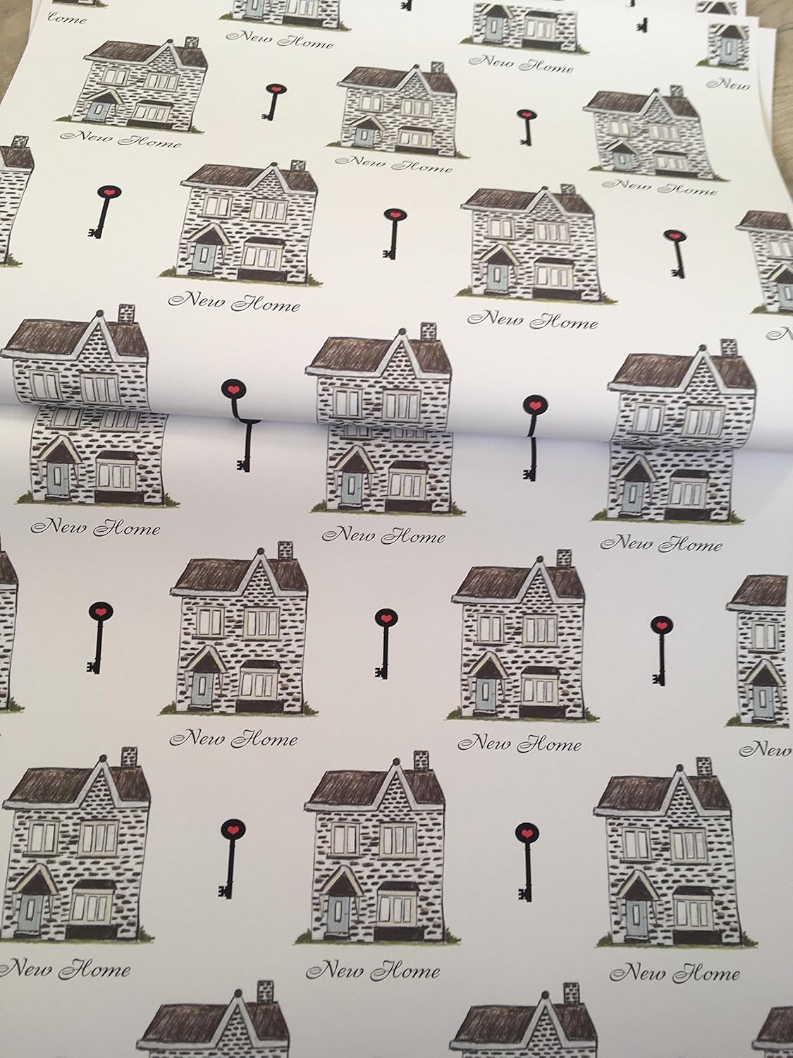 House, New Home, Wrapping Paper, Gift wrap, for Smaller Gifts, Read ...