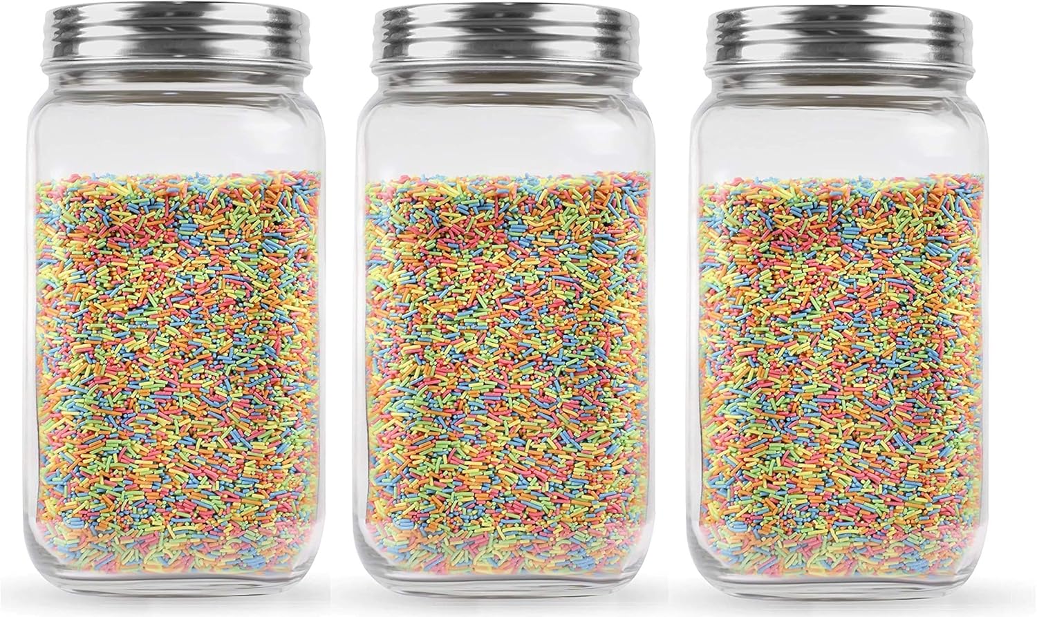 PRAMUKH FASHION Big Pot Club Glass Jar with Lid Storage Canister 2L ...