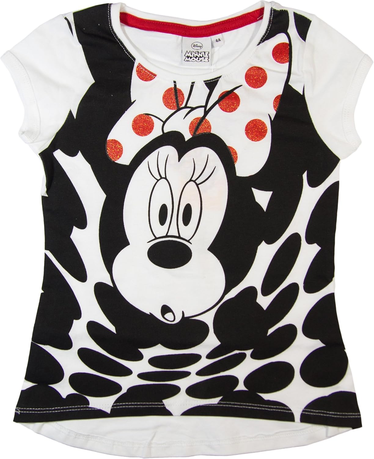 Minnie Mouse Official Girls T-Shirt Short Sleeve Age 3/8 Years: Amazon ...