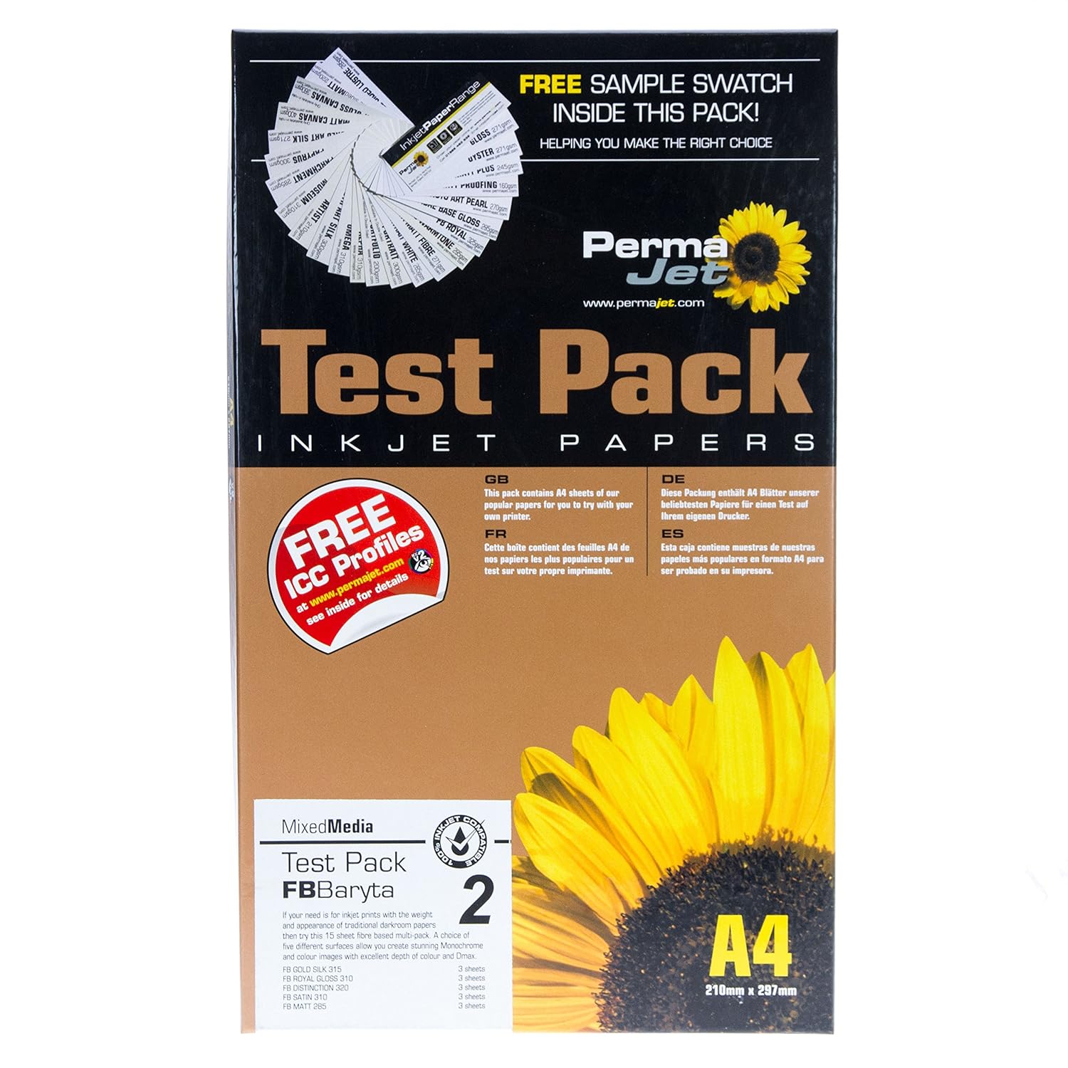 PermaJet Baryta Fibre Base Photo Paper Test Pack 2 A4: Amazon.co.uk ...