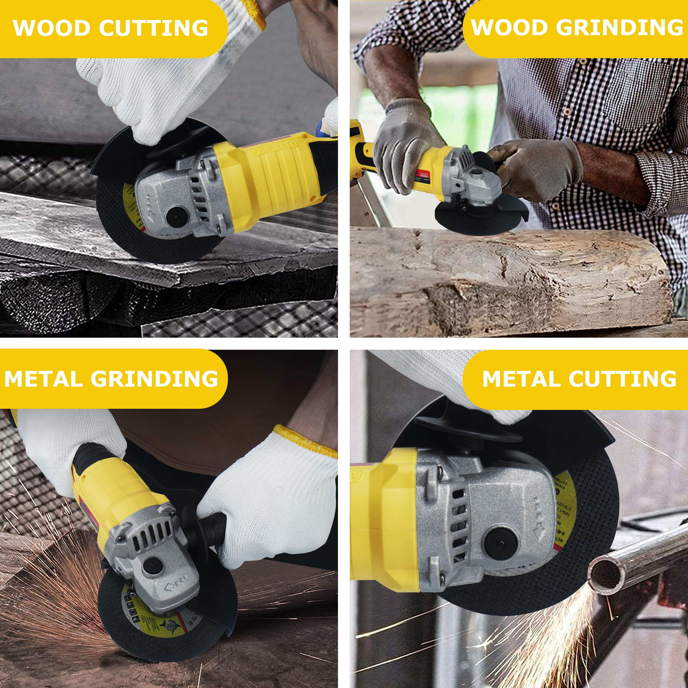 Mua Huhomco 21V Cordless Angle Grinder, 0-9000 RPM 4.0Ah Li-ion Battery ...