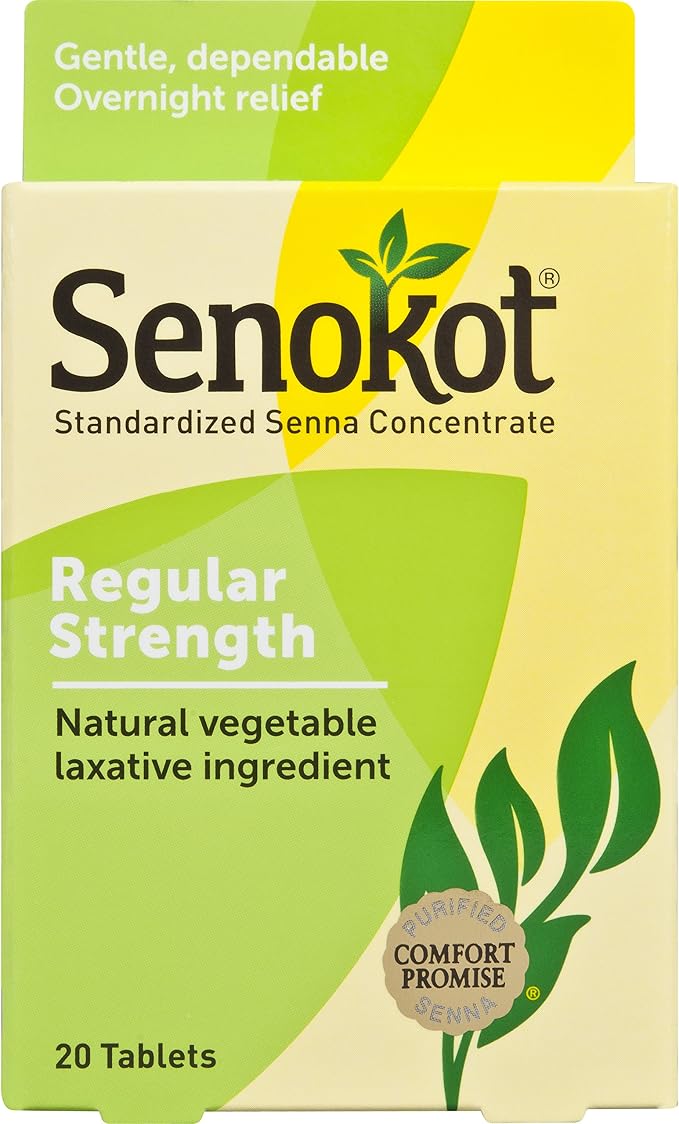Amazon.com: Senokot Regular Strength, 20 Tablets, Natural Vegetable ...