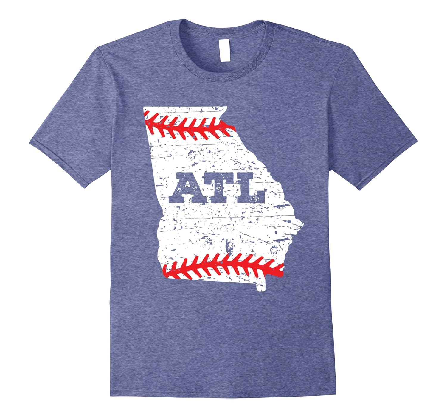 Atlanta ATL Georgia Distressed Baseball T-Shirt-4LVS – 4loveshirt