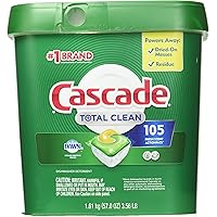 Amazon.com : Cascade Total Clean Dishwasher Detergent Fresh 105 Scent ...
