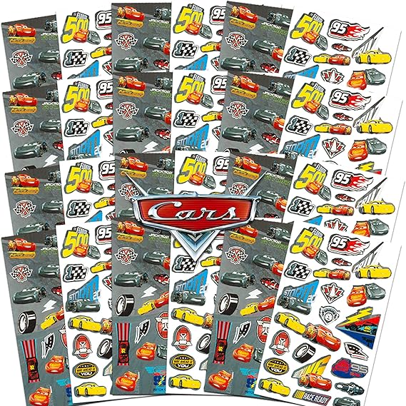 Amazon.com: Disney Cars Stickers Party Favors Pack ~ Bundle Includes 24 ...