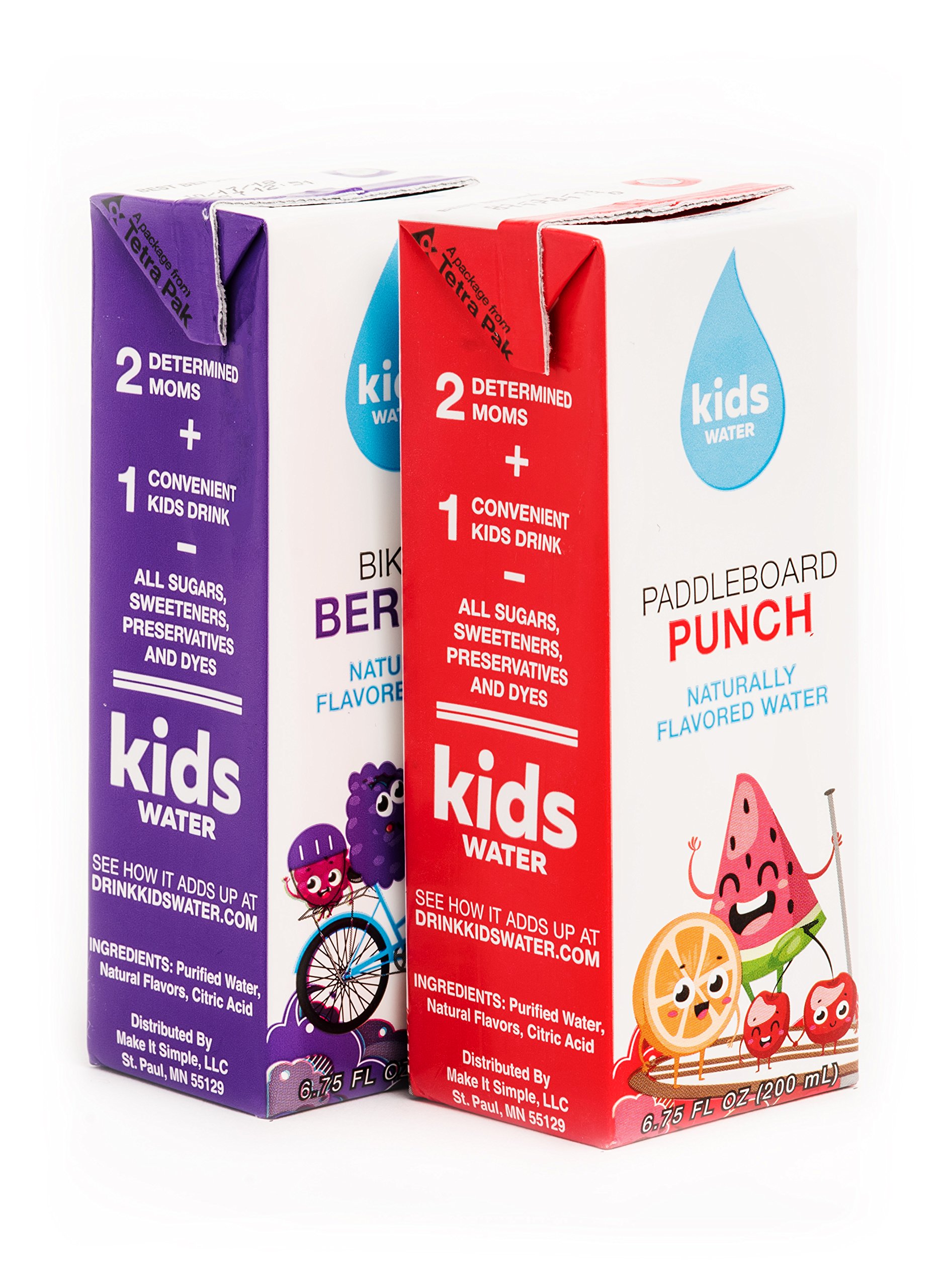 WONDER+WELL Organic Strawberry Water Drink Boxes, No Sugar, 6.75oz ...