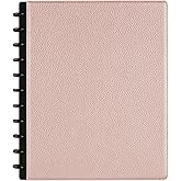 TUL® Discbound Notebook With Pebbled Leather Cover, Junior Size, Narrow ...