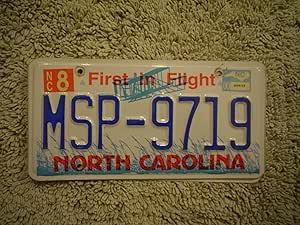 Amazon.com: North Carolina First in Flight License Plate: Automotive
