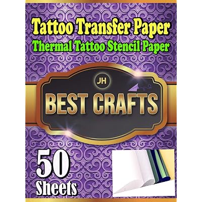 Buy Tattoo Transfer Paper - 50 Sheets Thermal Tattoo Stencil Paper 4 ...
