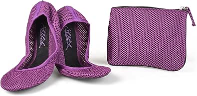 Amazon.com | Sidekicks Foldable Ballet Flats with Carrying Case, Purple ...