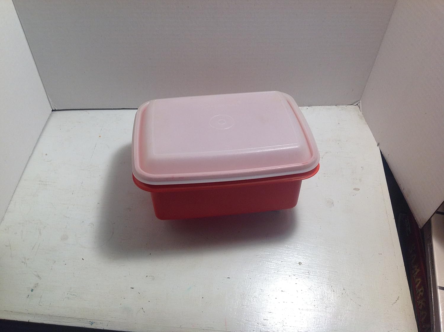 Amazon.com : Tupperware Vintage Orange Lunch Box, Ice Cream Saver ...