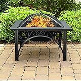 Centurion Supports GEDI Multi-Functional Black Square Outdoor Garden & Patio Heater Fire Pit ...