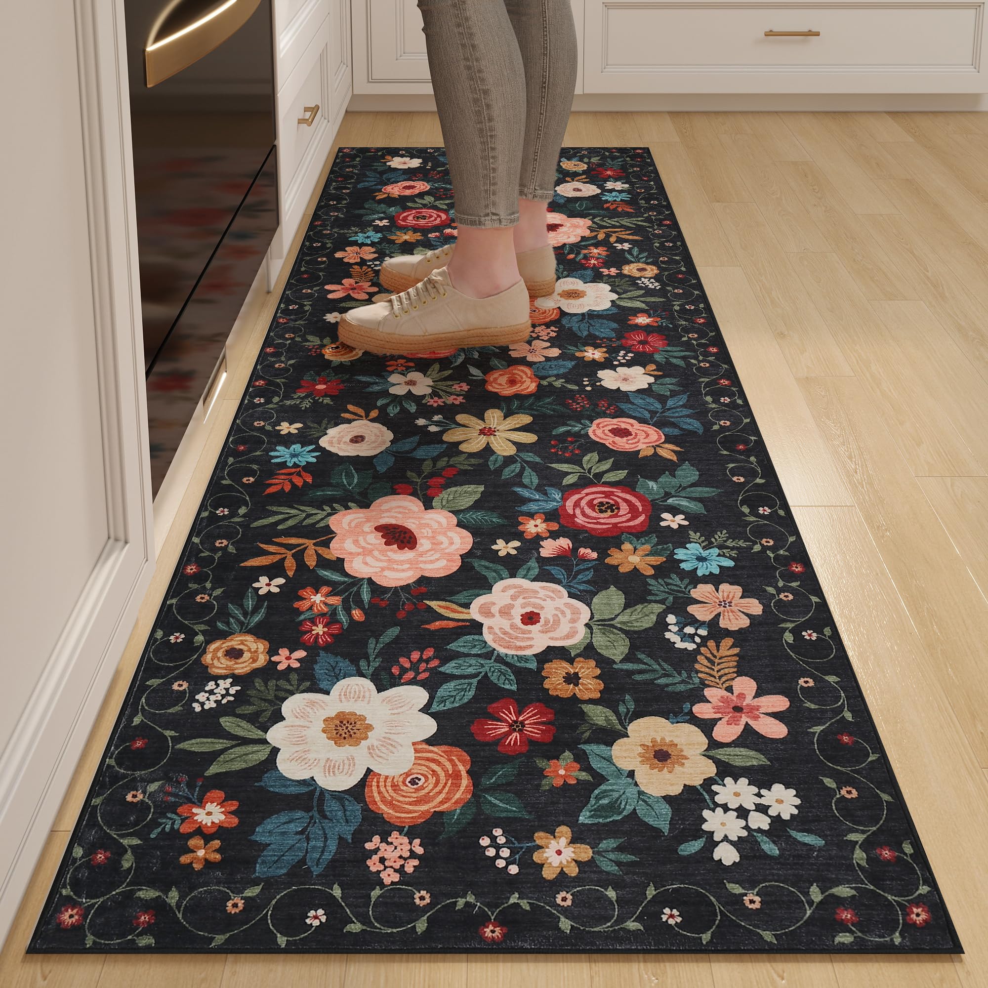 DUKINO 2x6 Runner Rug for Hallway, Washable Kitchen Runner Rug with Non ...