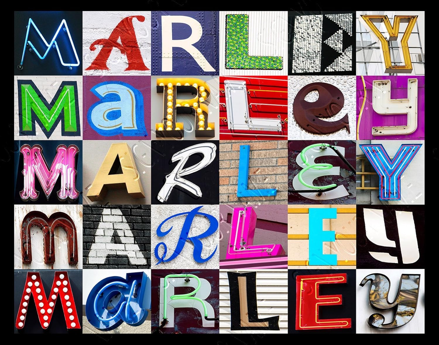 Amazon.com: Marley Personalized Name Poster Using Sign Letters - 11"x14 ...