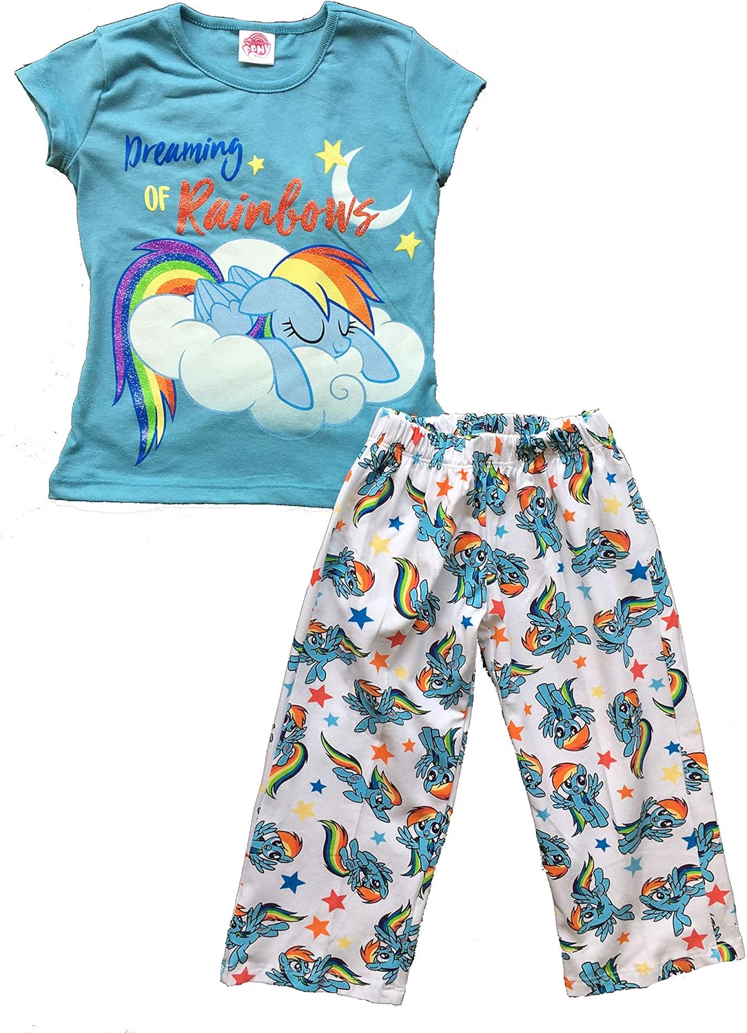 E-Fashion Conjunto de Pijama para niña de Rainbowdash, Personaje My ...