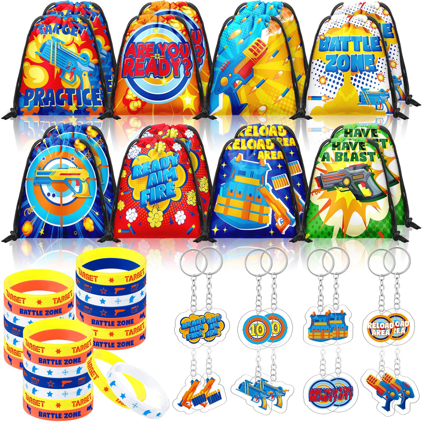 Talltalk 48 Pcs Dart Battle Gun Party Favors Bulk with 16 Dart Battle ...