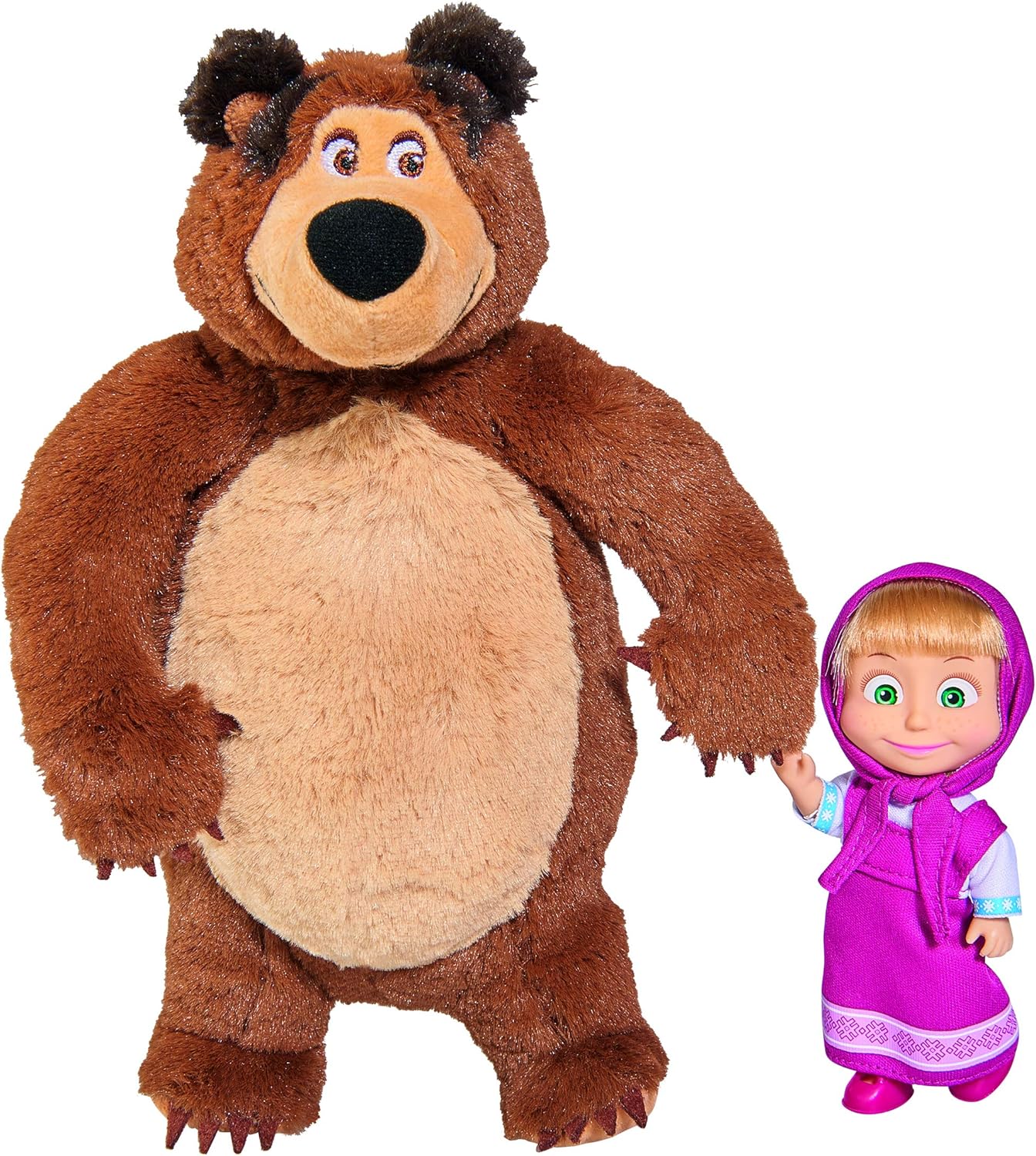 Masha and The Bear Masha Set Plushbear + Doll + Animals – BigaMart