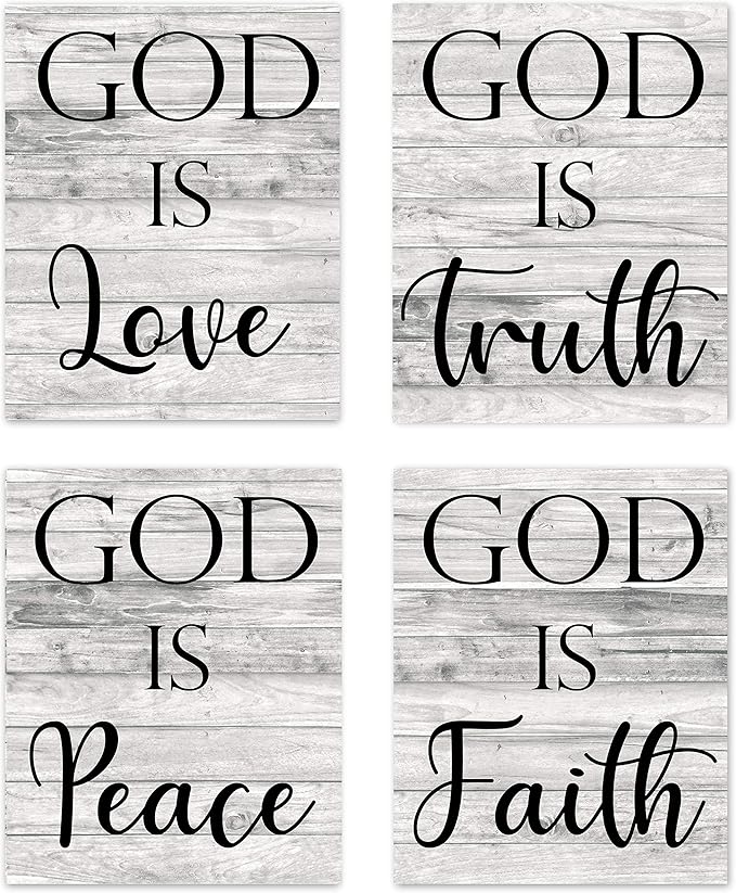 Farmhouse Inspirational Christian Bible Verse Quotes Sayings Rustic ...