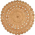 Amazon.com: RIANGI Hand Woven Braided Jute Rug - 5' Round - Reversible ...