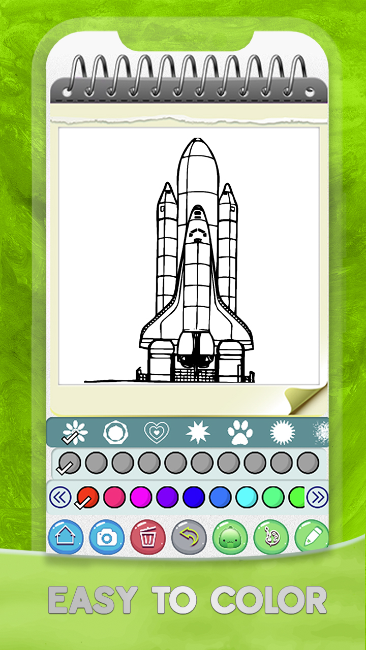Space Coloring Pages: SpaceShip Coloring Game for Kids:Amazon.com ...