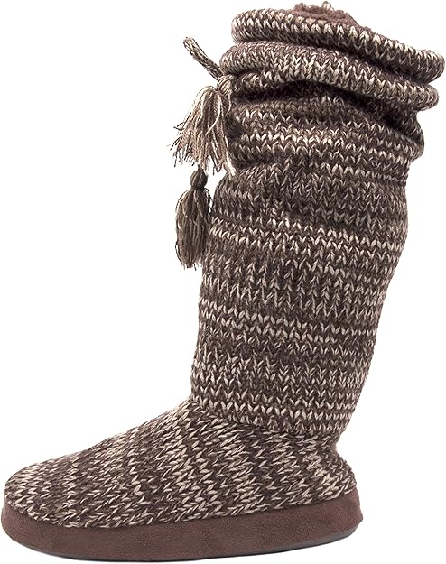 Muk Luks Women's Tall Fleece-Lined Slipper Boot: Amazon.ca: Shoes ...