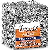Amazon.com: 10 pcs Upgrade Steel Wire Dishcloth Double-Layer ...
