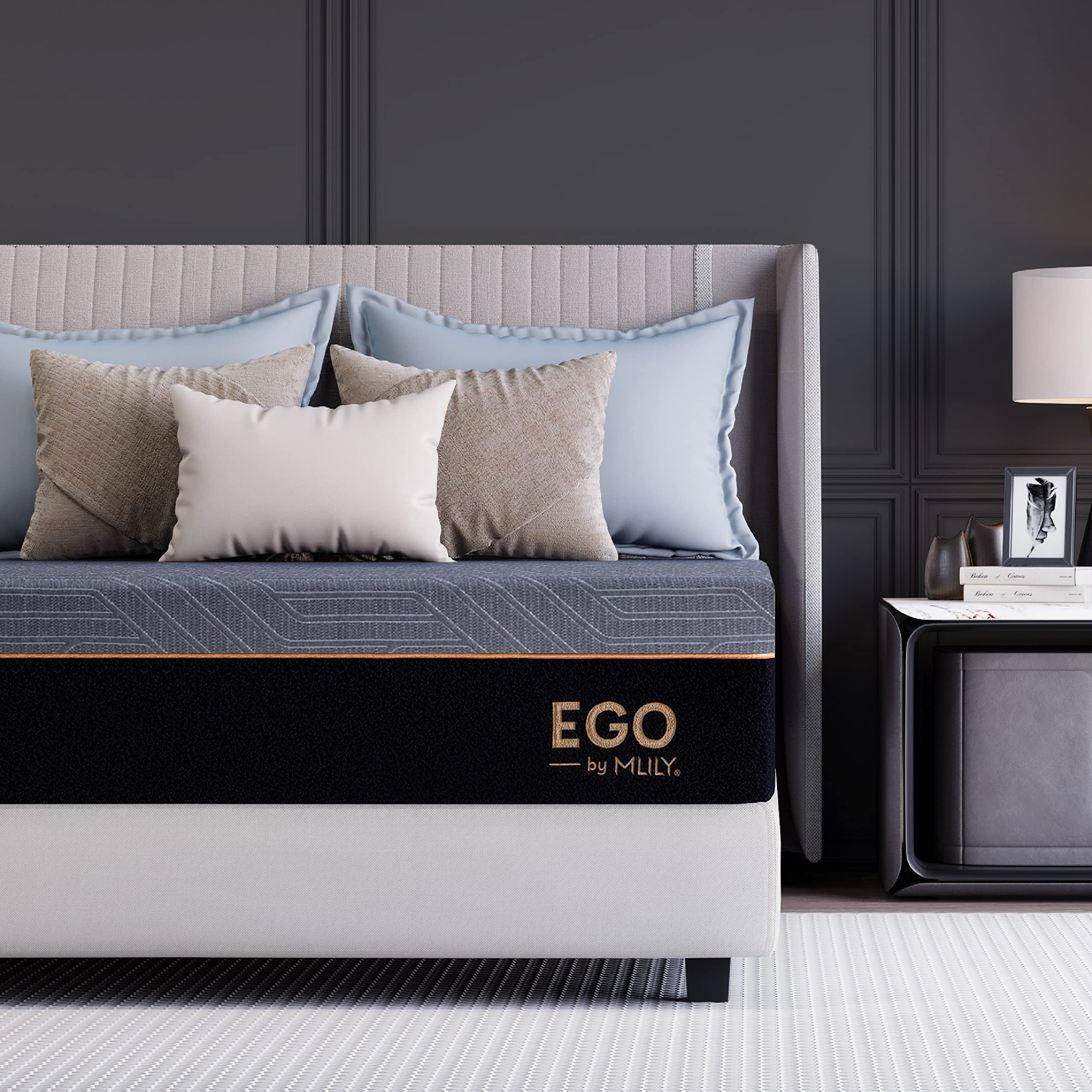 MLILY EGO Copper Queen Memory Foam Mattress 12 Inch, Copper Gel Infused ...
