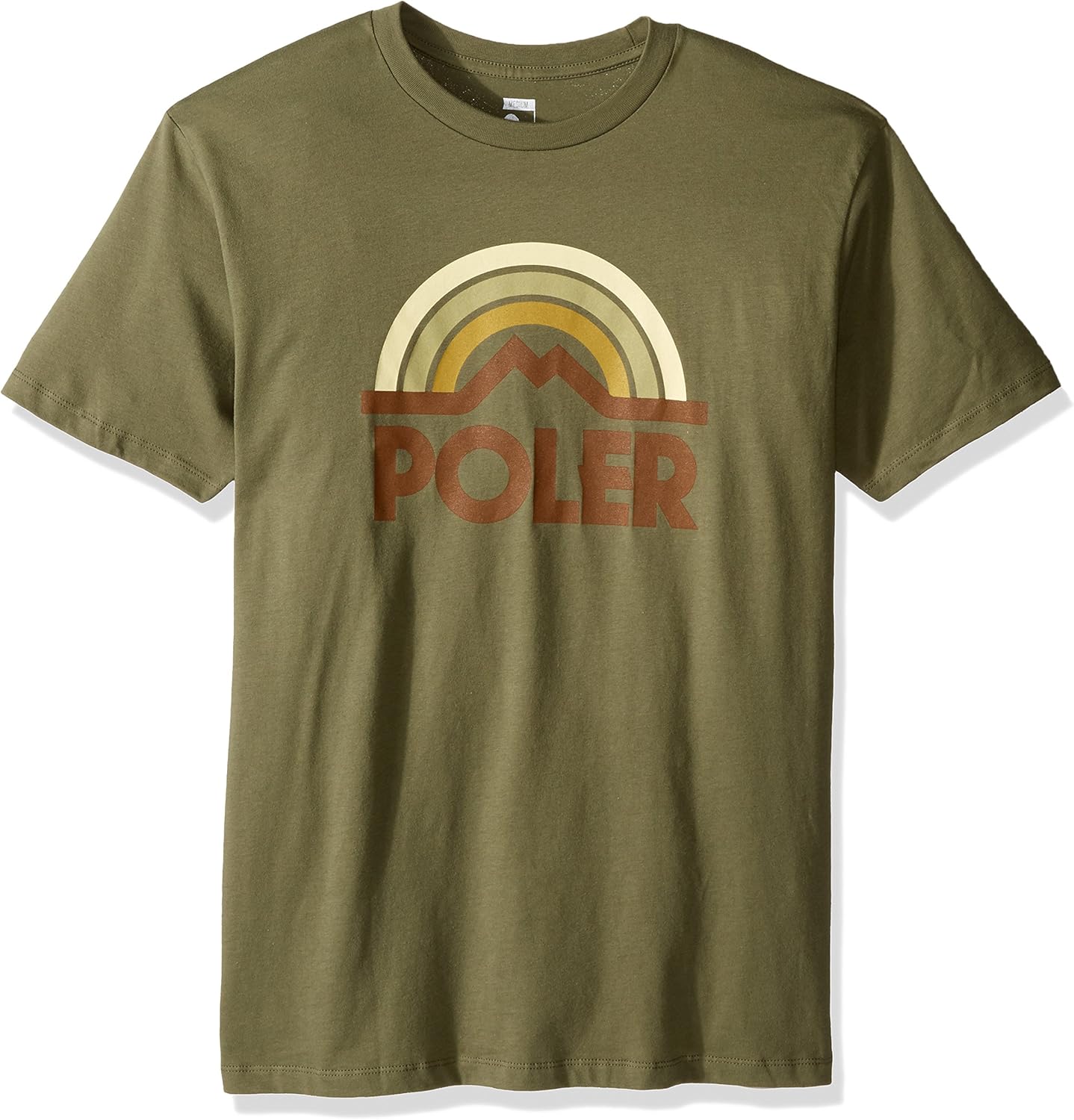 Poler Mountain Rainbow - Playera para Hombre, Verde Oliva, Small ...