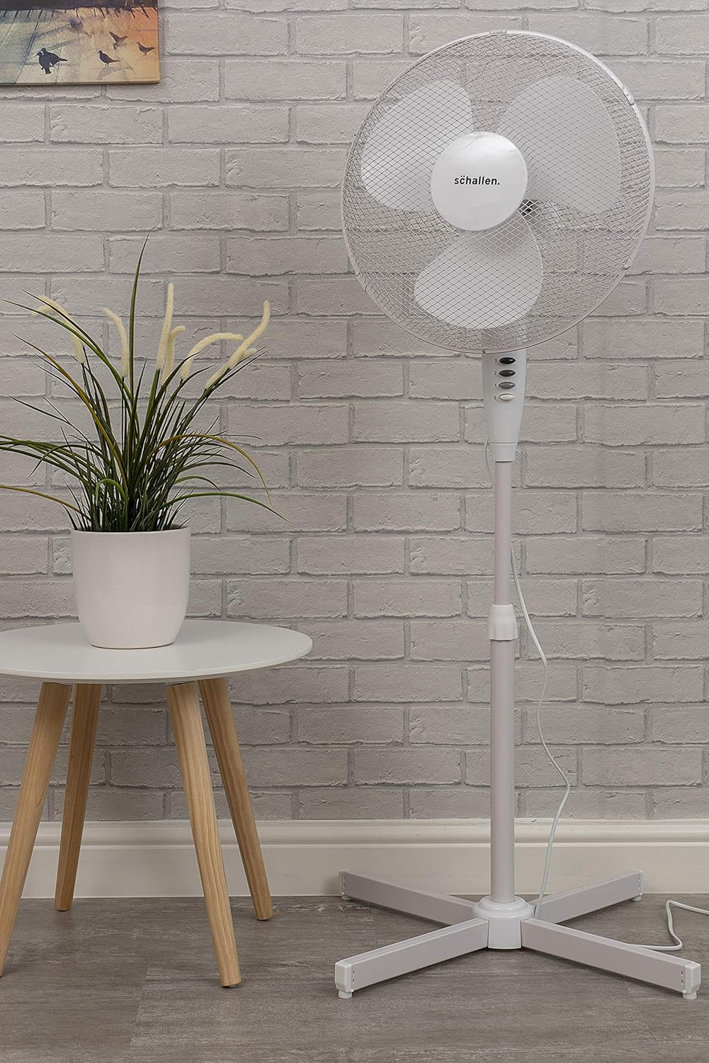 Schallen 16″ Electric Oscillating Floor Standing Tall Pedestal Air ...