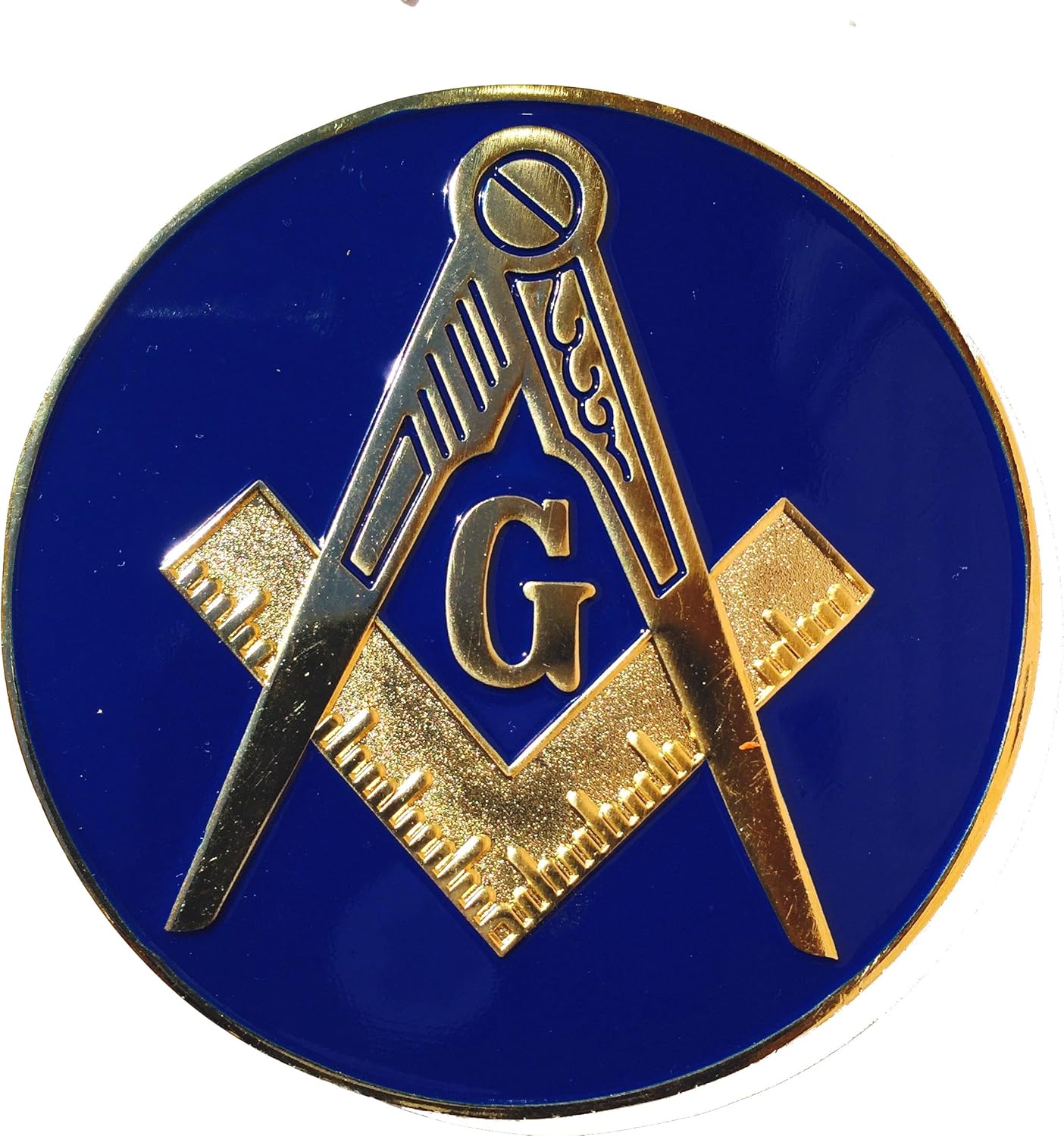 Classic Blue Master Mason Freemasonry Adhesive Auto Car Emblem Metal ...