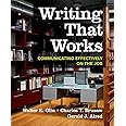 Amazon.com: Writing That Works: Communicating Effectively on the Job ...