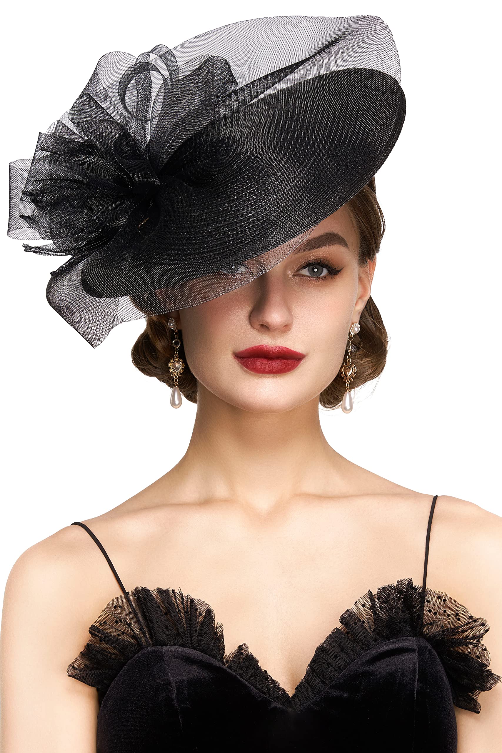 BABEYOND Derby Hats for Women - Fascinators Tea Party Hats Headband ...