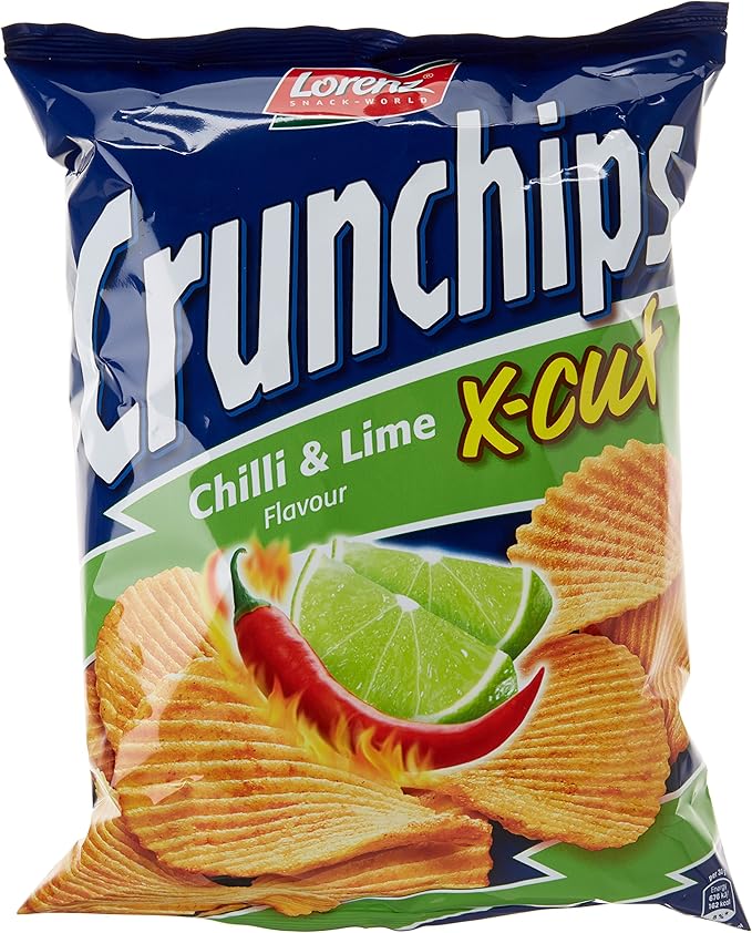 Lorenz Crunchips X Cut Chilli and Lime 150 g (Pack of 16): Amazon.co.uk ...