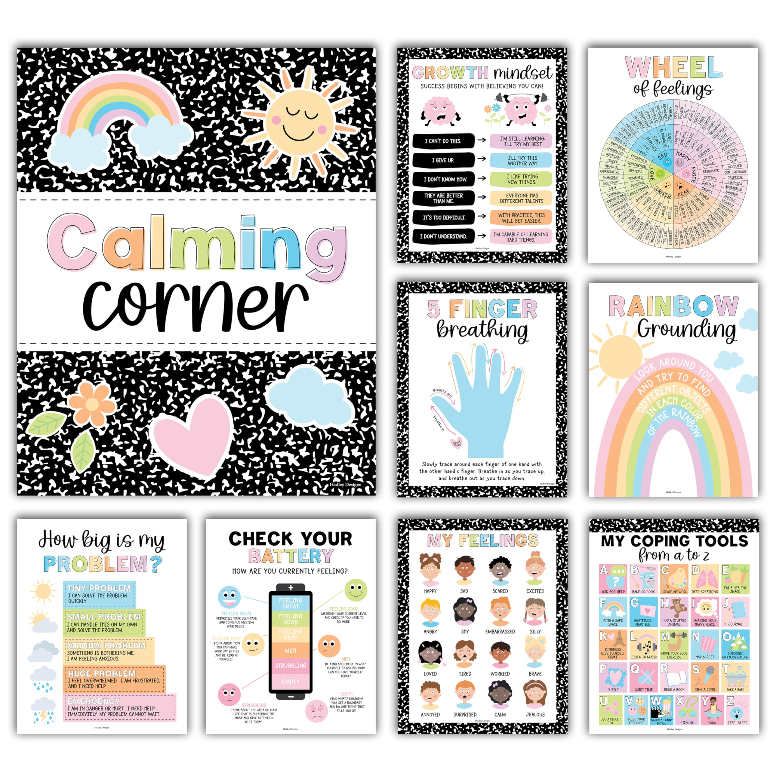 Mua 9 Colorful Calming Corner Posters for Classroom Must Haves for ...