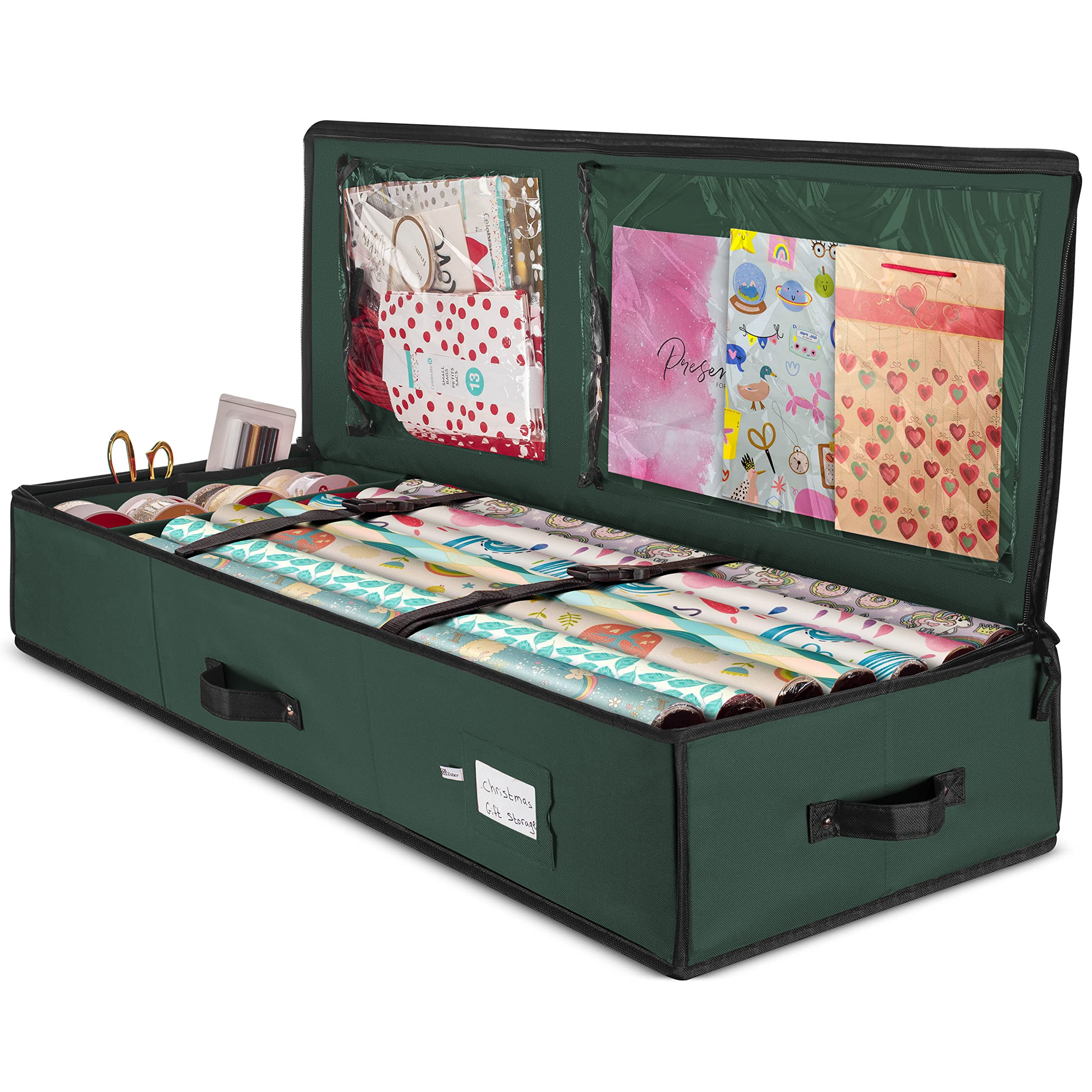 ZOBER Wrapping Paper Storage Containers - 40 Inch Gift Wrapping ...