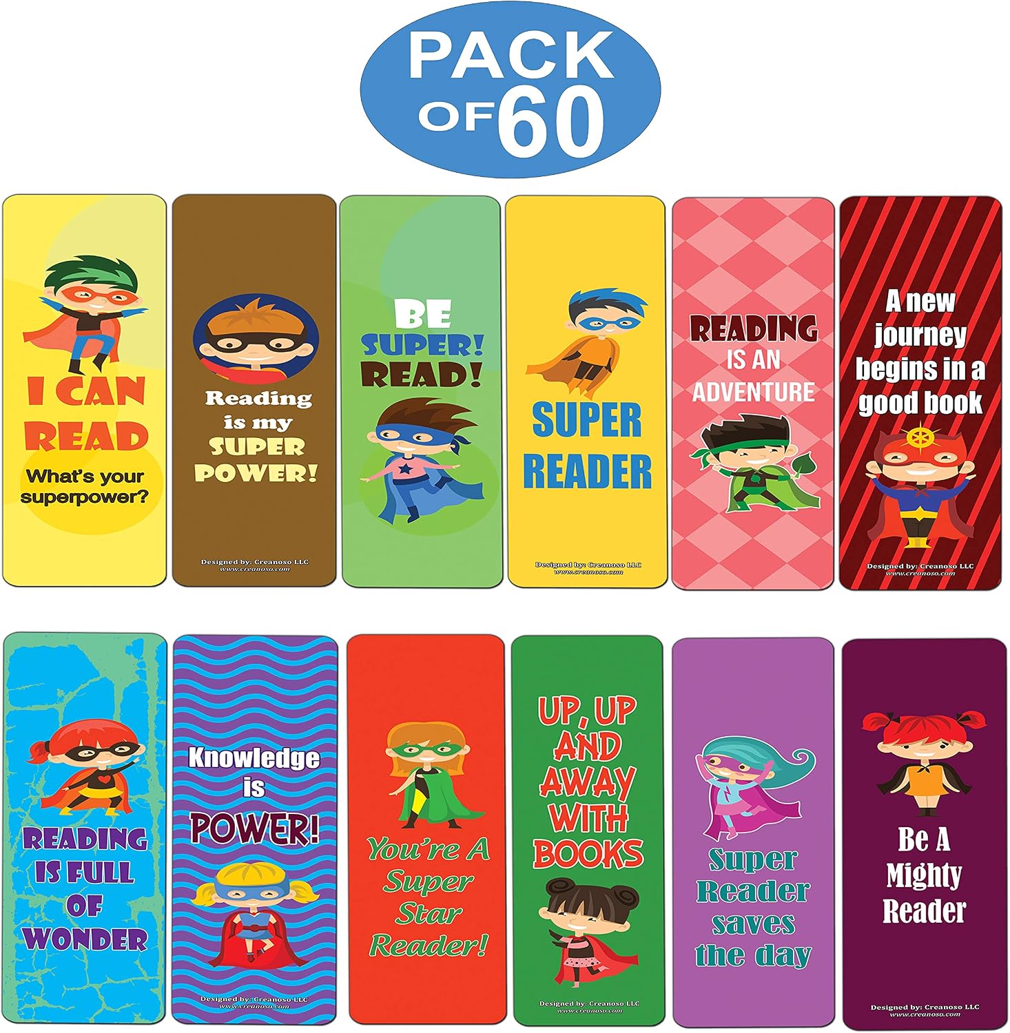 Super Bookmarks Reading Star (60-Pack) - BigaMart