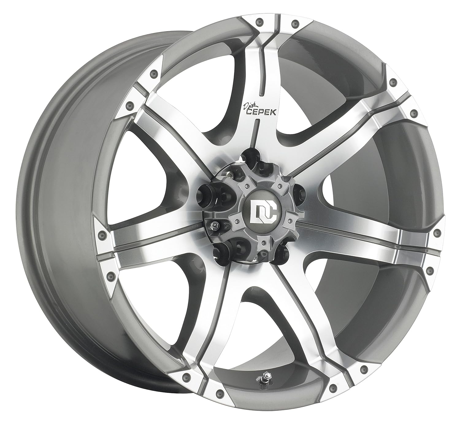 Amazon.com: Dick Cepek Gun Metal 7 Gray Wheel with Machined Finish ...