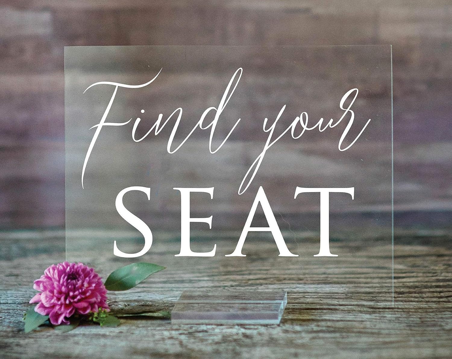 Amazon.com: Acrylic Wedding Find Your Seat Sign | Please Find Your Seat ...